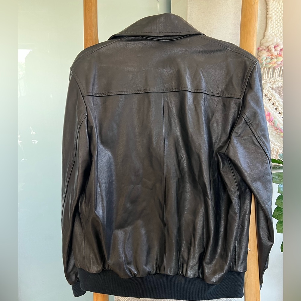 Mens Black Italian Leather Jacket - Gem